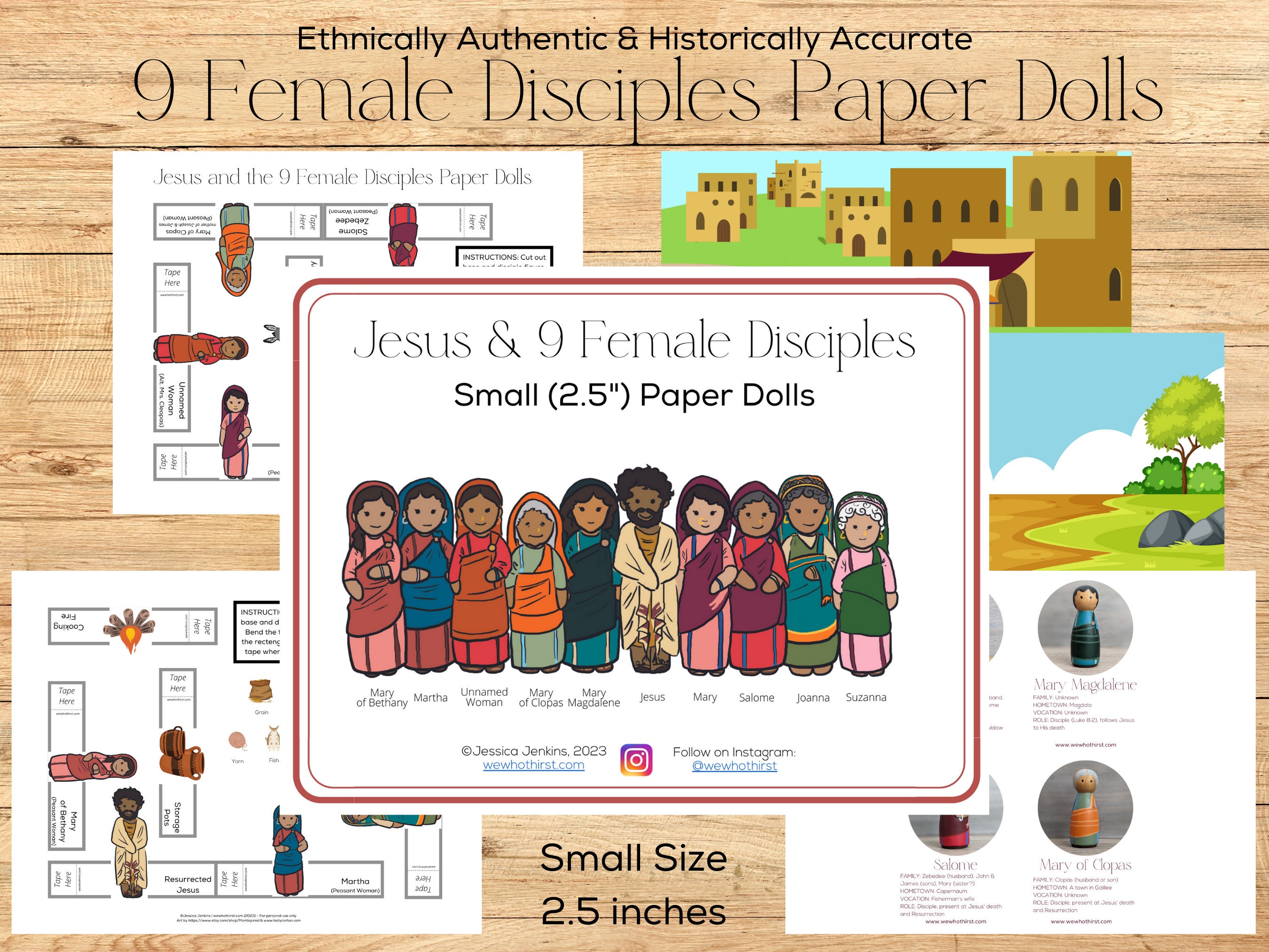 Small Female Disciples Paper Dolls, Historically Accurate Bible ...