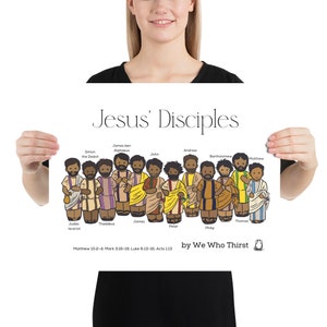 12 Disciples Poster, Historically Accurate, Twelve Apostles, Jesus ...