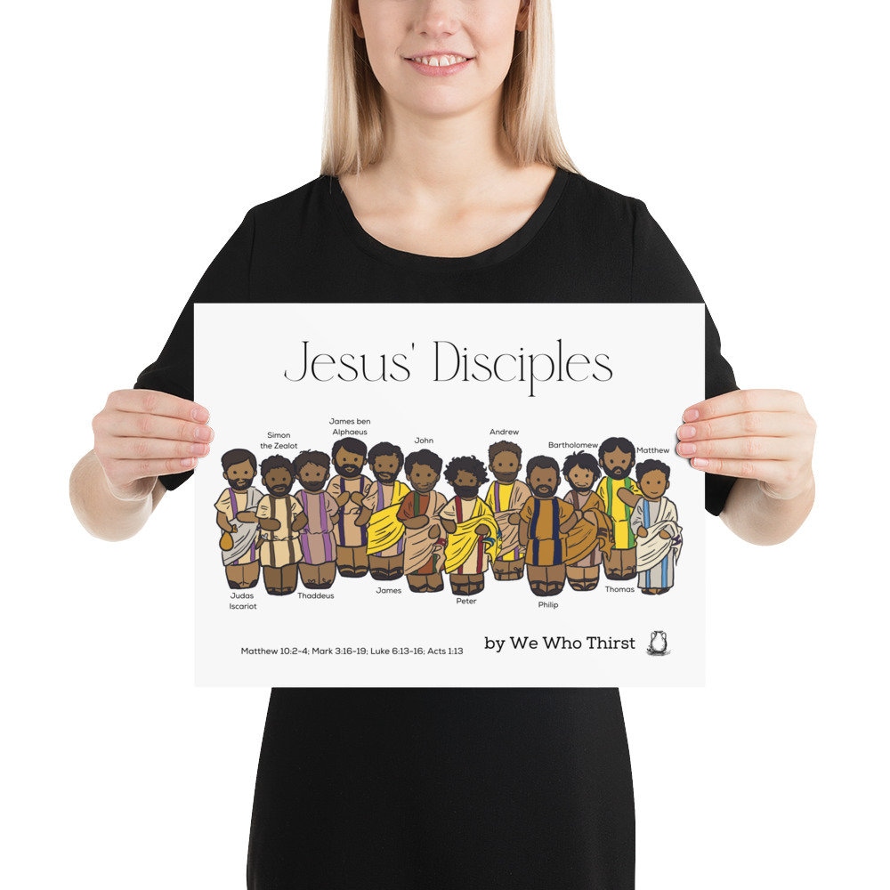 12 Disciples Poster, Historically Accurate, Twelve Apostles, Jesus ...