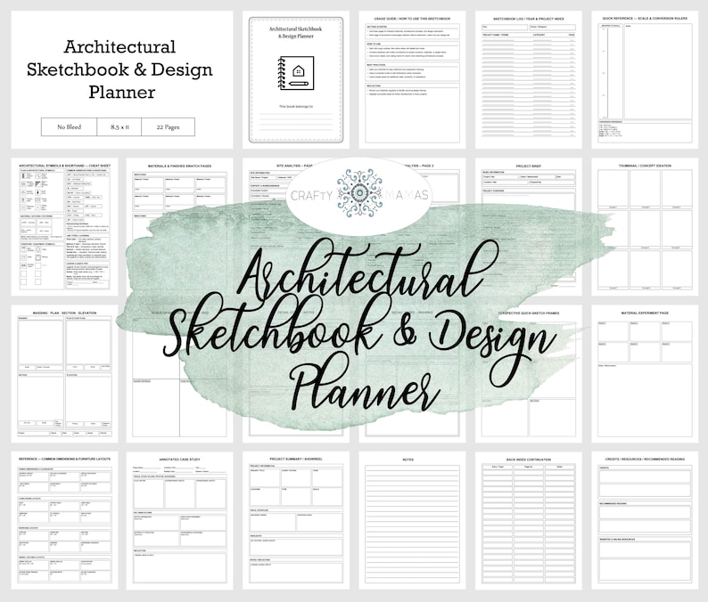 Architectural Sketchbook Planner – Design, Sketch, Organize (digital ...