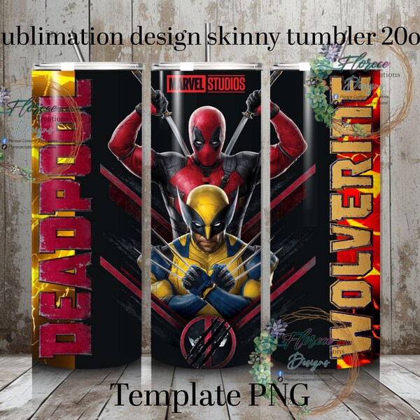 Deadpool Wolverine Tumbler Template - Etsy