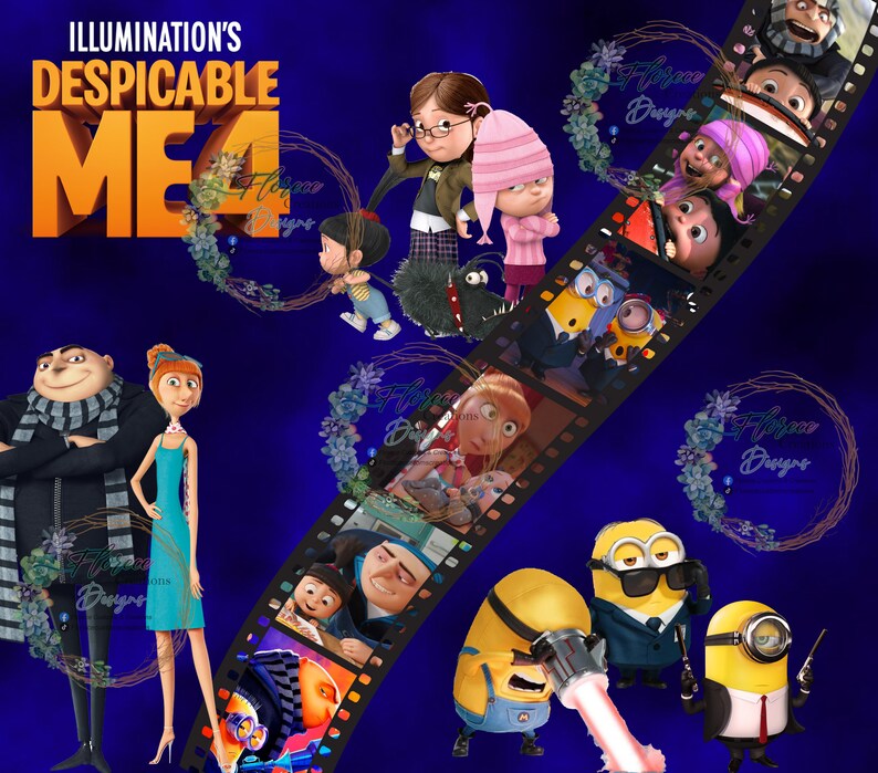 Despicable Me 4 Template PNG, Sublimation Design Minions Despicable Me ...