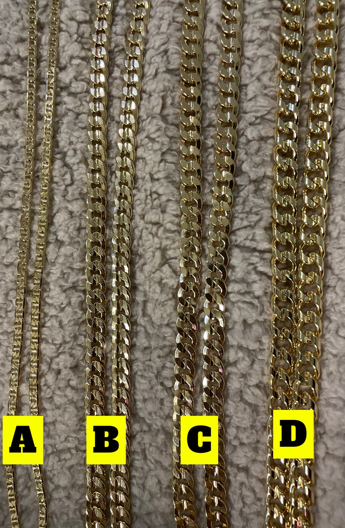 Gold Plated Cubin Link Chain - Etsy