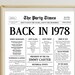 1978 45th Birthday Back in 1978 Last Minute Gift Fun Facts 1978 45th ...