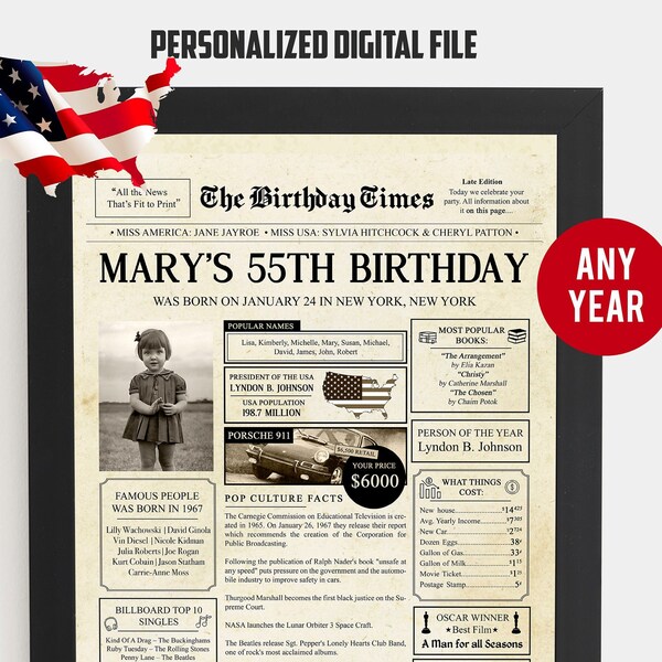 1967 Birthday Posters - Etsy