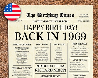 Back in 1969 Poster - Etsy