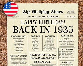 Back in 1935 Poster - Etsy UK