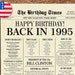 1995 Poster, 28th Birthday Newspaper Sign, 1995 Birthday Poster INSTANT ...
