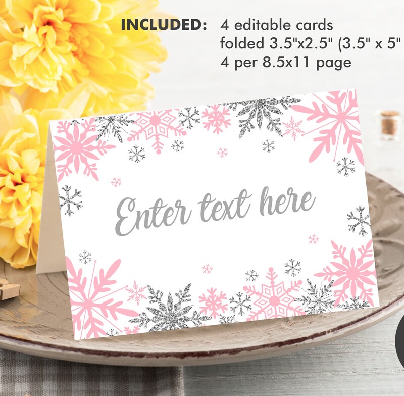 Winter Place Cards - Etsy