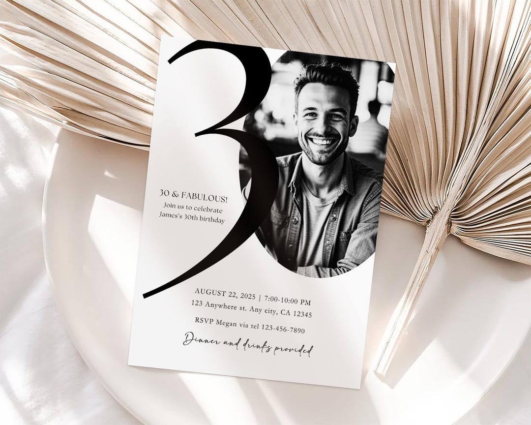 30th Birthday Party Invitation Card, Look Who's 30, Editable 30th ...