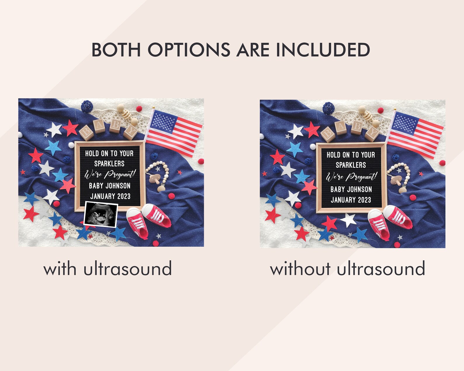 4th of July Baby Announcement Digital Pregnancy Announcement - Etsy