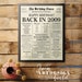 2009 Poster, 14th Birthday Newspaper Sign, 2009 Birthday Poster INSTANT ...
