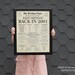 2001 Poster, 22nd Birthday Newspaper Sign, 2001 Birthday Poster INSTANT ...