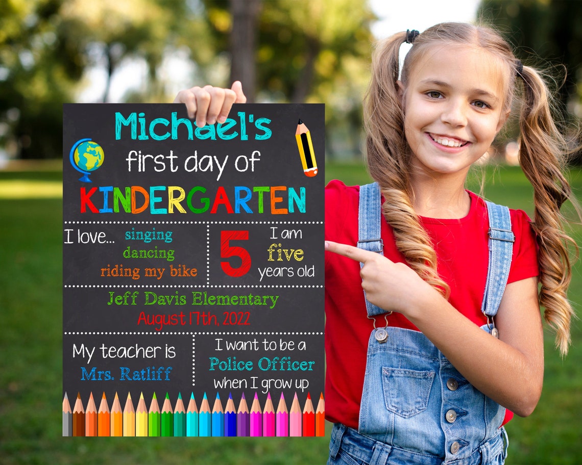 First Day of School Sign Printable Editable First Day of - Etsy