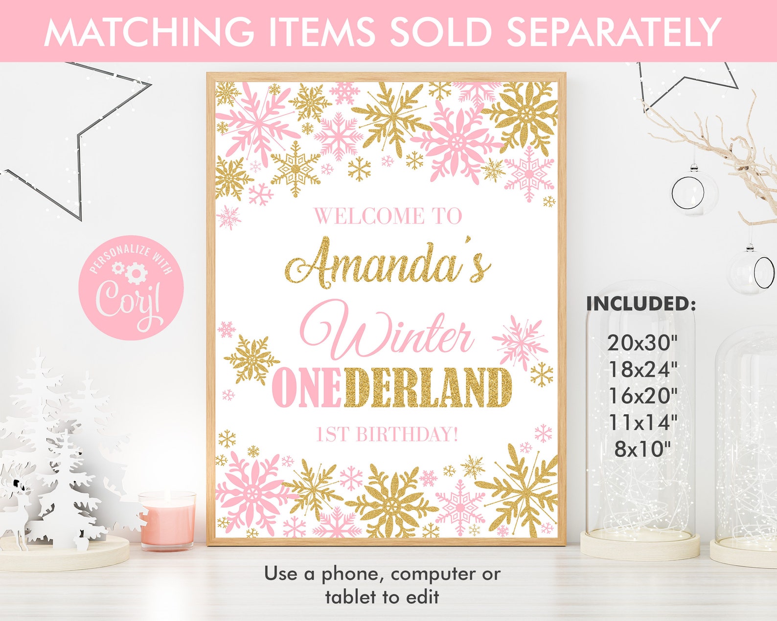 Winter Onederland Invitation Girl 1st Birthday Invitation - Etsy