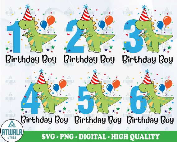Dinosaur Birthday Numbers SVG Dinosaur Number 1 It's My - Etsy