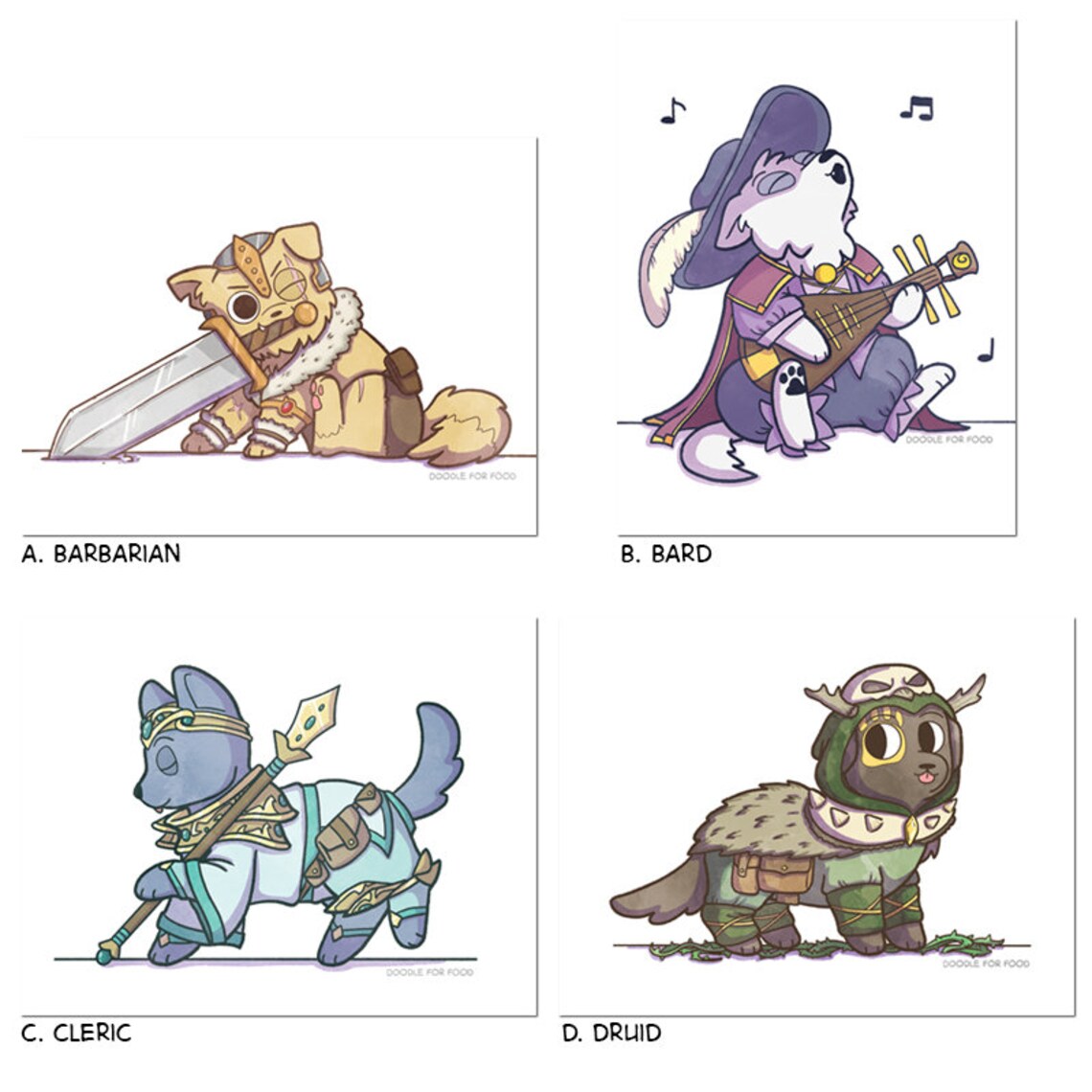 Print Bard Dog | Etsy