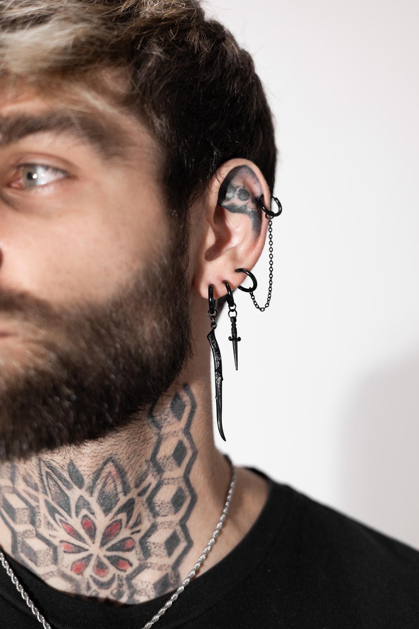 Bound Ear Chain | Lobe to Cartilage | Custom Stainless Steel Earring ...
