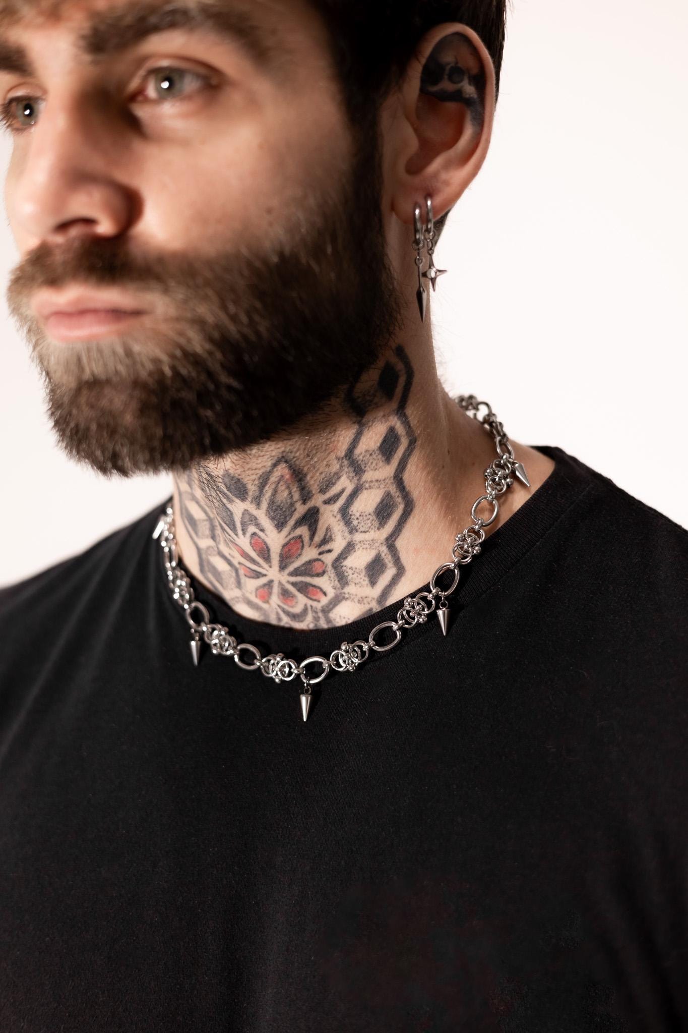 Sentinel's Thorn | Edgy Intricate Choker With Spikes | Punk Alt Jewelry ...