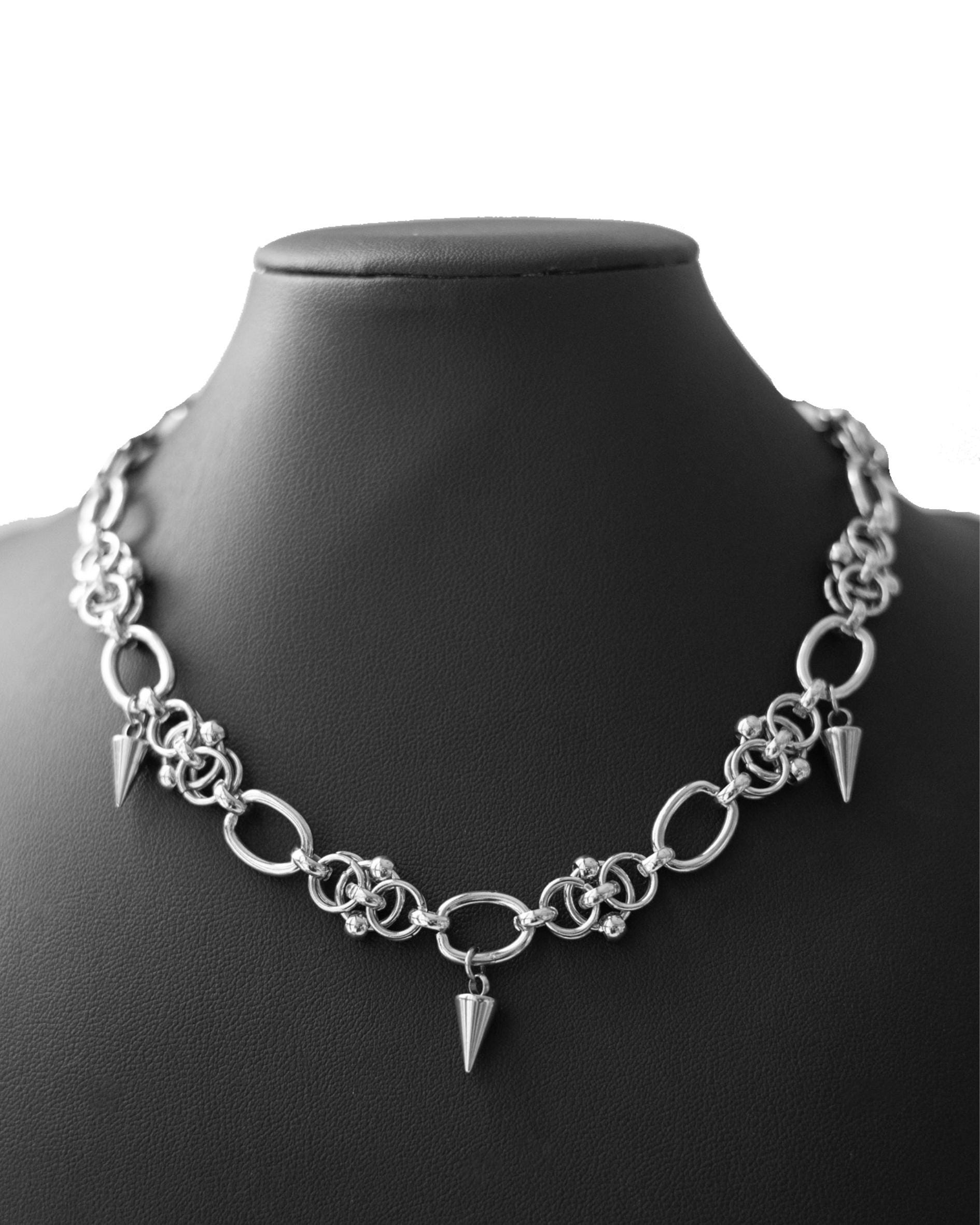 Sentinel's Thorn | Edgy Intricate Choker With Spikes | Punk Alt Jewelry ...
