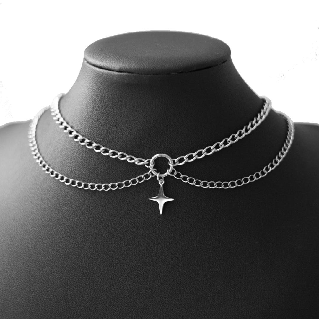 Astral | Layered Dainty Star Necklace | Stainless Steel Celestial ...