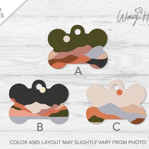 Boho Dog Tag Rustic Dog Tag, Wilderness Pet Tag, Mountains Dog Tag ...