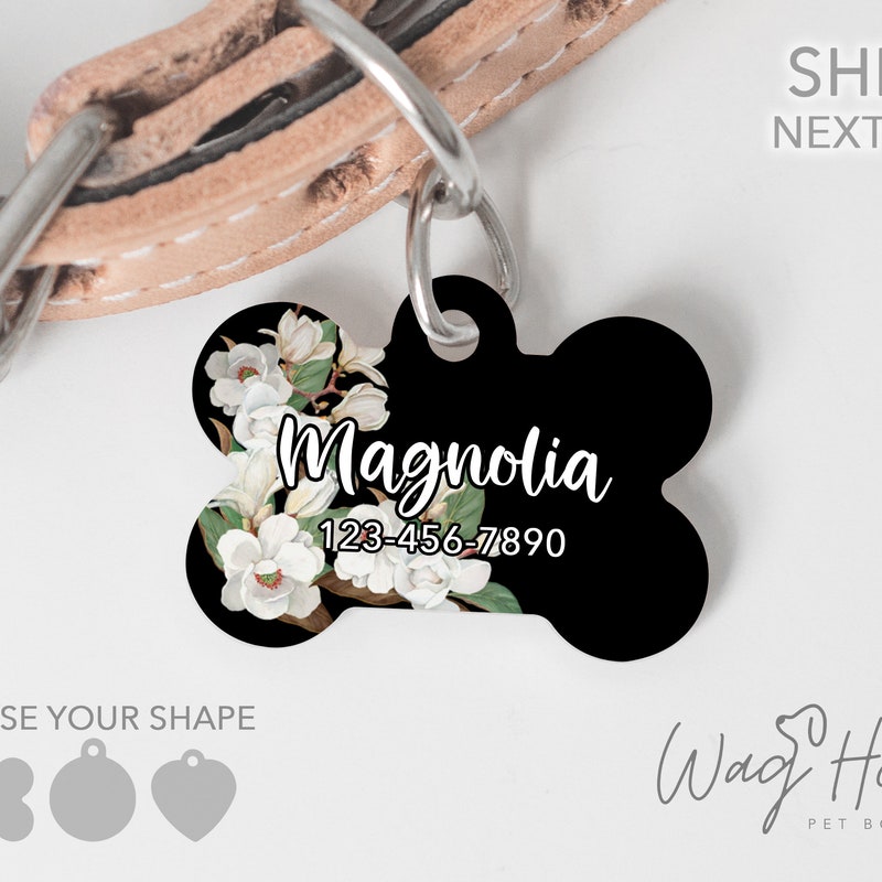 Magnolia Name Tags - Etsy