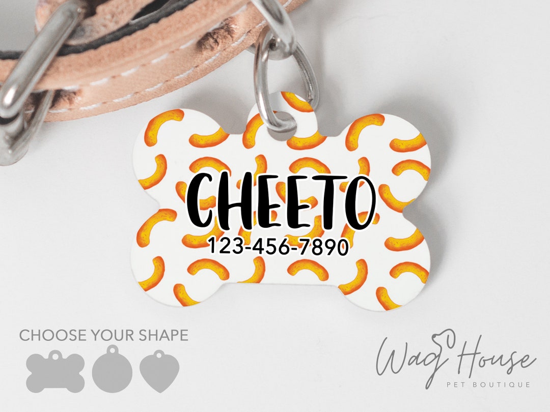 Cheese Puffs Dog Tag, Cheese Doodles ID Tag, Cheeto Dog Tag Double ...