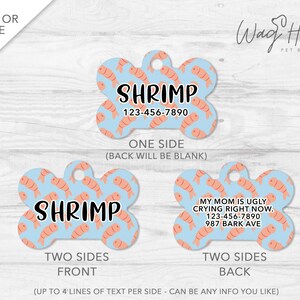 Shrimp Pet Tag, Food Dog Tag, Dachshund Accessories, Fish Cat Tag ...