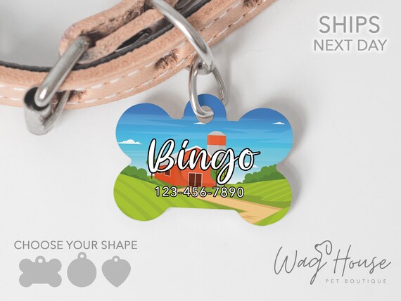 Farm Dog Tag Barn Dog Tag Wilderness Pet Tag Personalized - Etsy