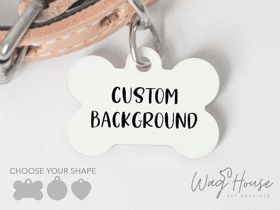 CUSTOM PET TAG Custom Background Dog Tag Custom Photo Pet | Etsy