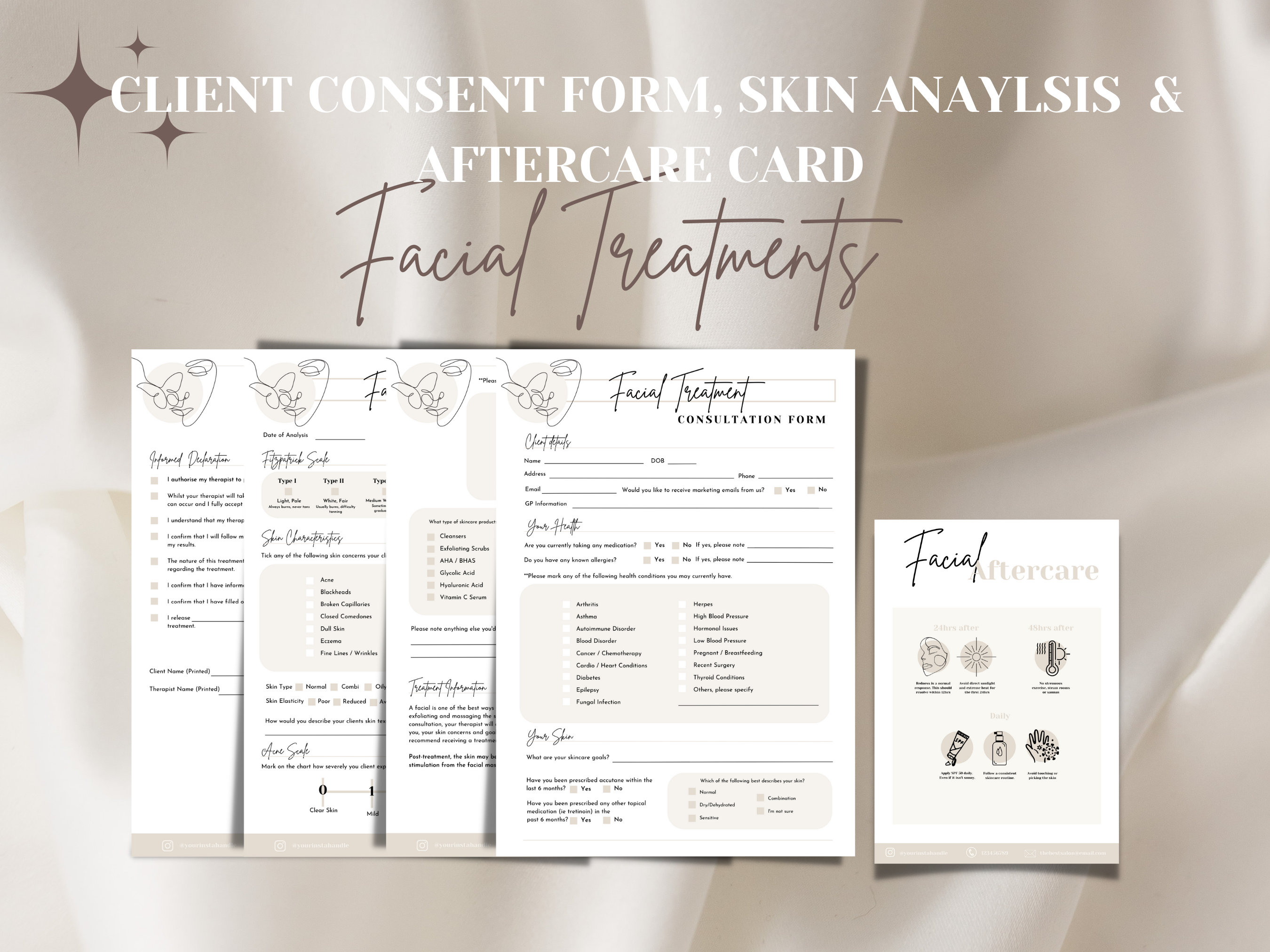 Facial Treatment Consultation Form, Facial Consultation, Facial ...