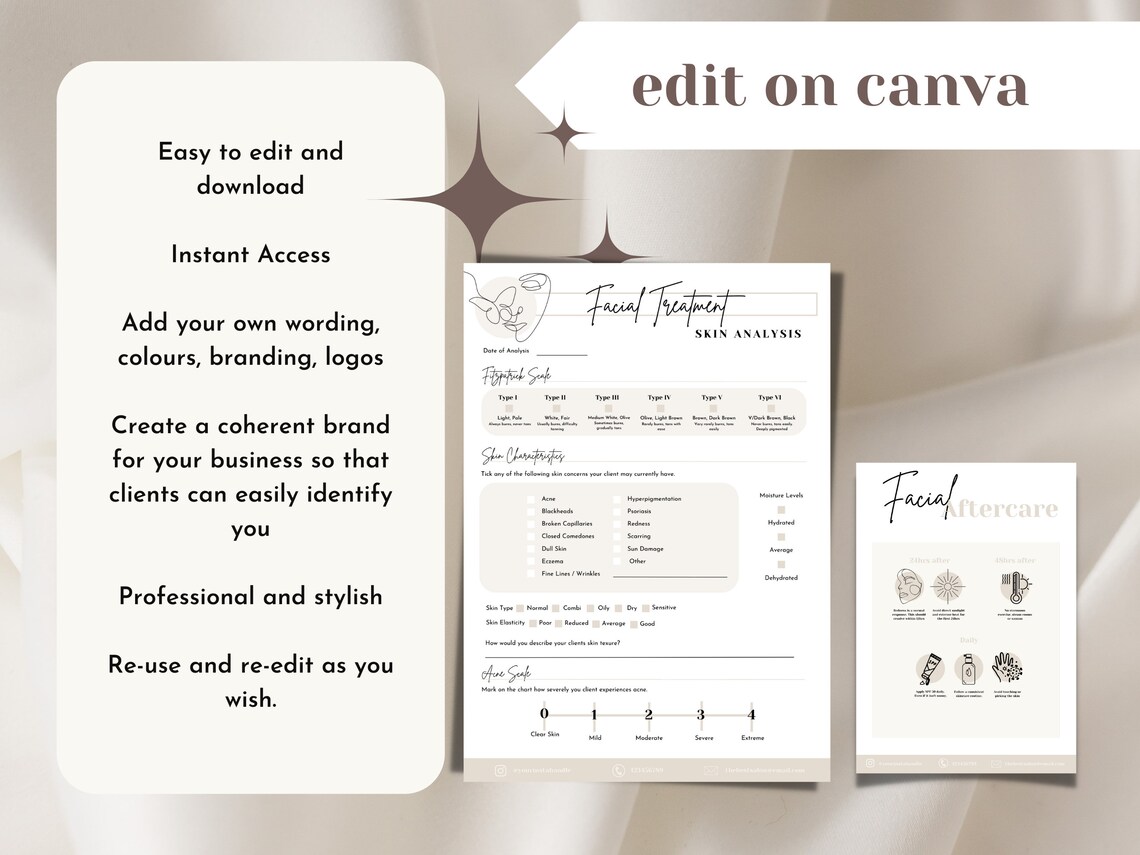 Facial Treatment Consultation Form, Facial Consultation, Facial ...