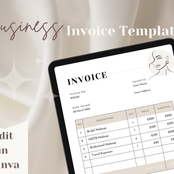 Invoice Template Beauty - Etsy