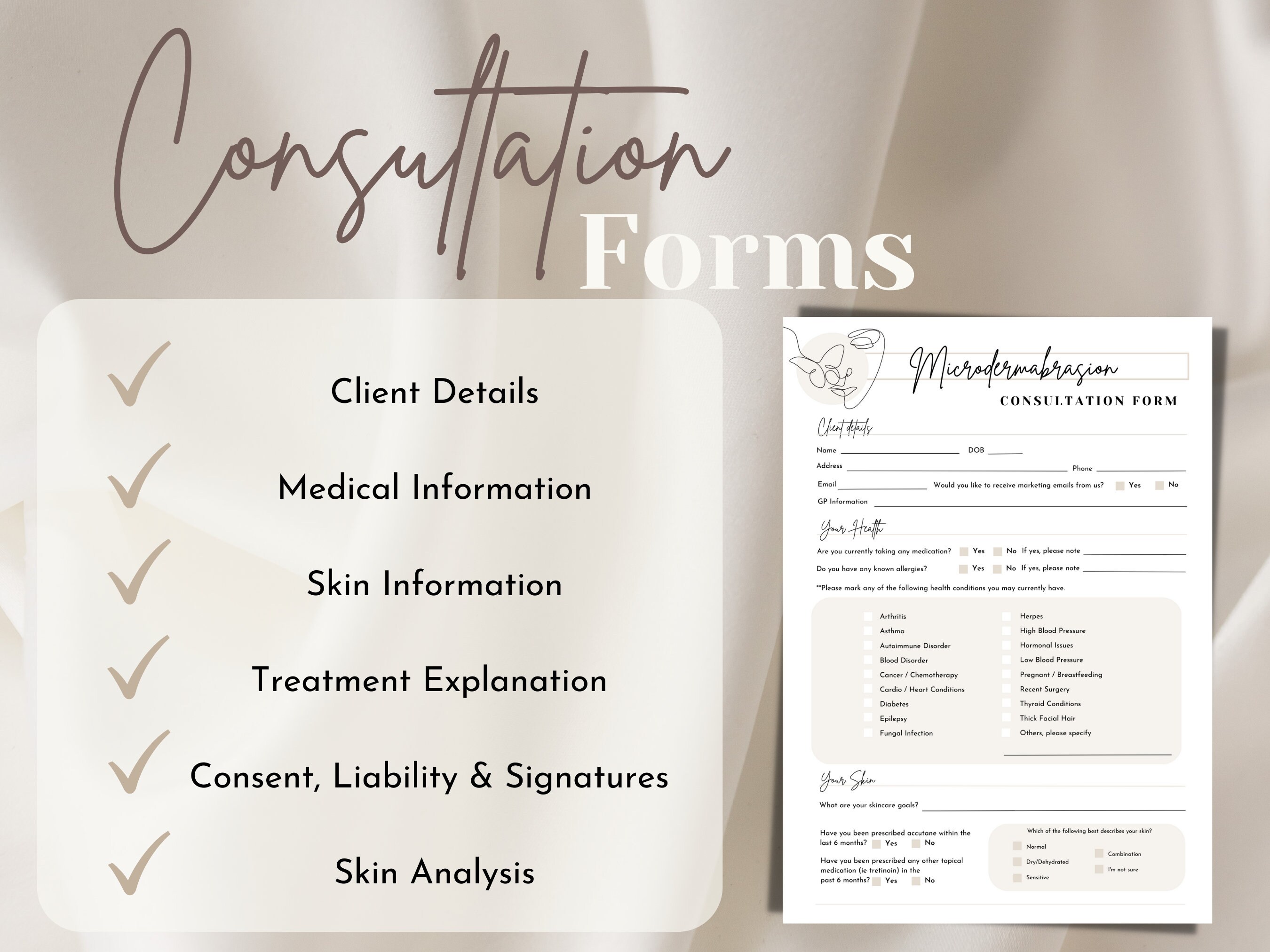 Microdermabrasion Consultation Forms, Microdermabrasion Aftercare ...