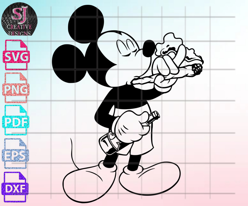 Mickey Mouse High On Weed
