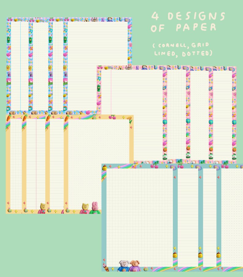 Digital Notebook Cute Digital Notebook Digital Stickers for | Etsy