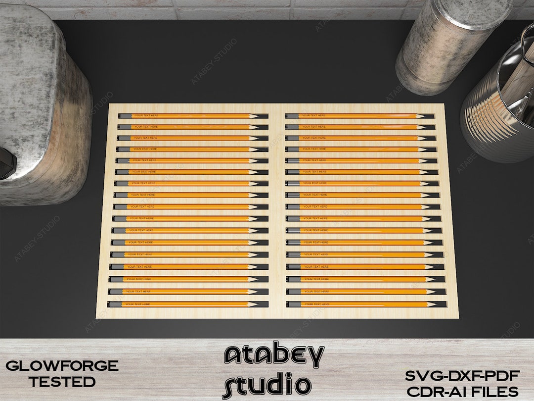 Pencil Jig Template for Standart Pens / Pen Laser Engraving Stencil ...