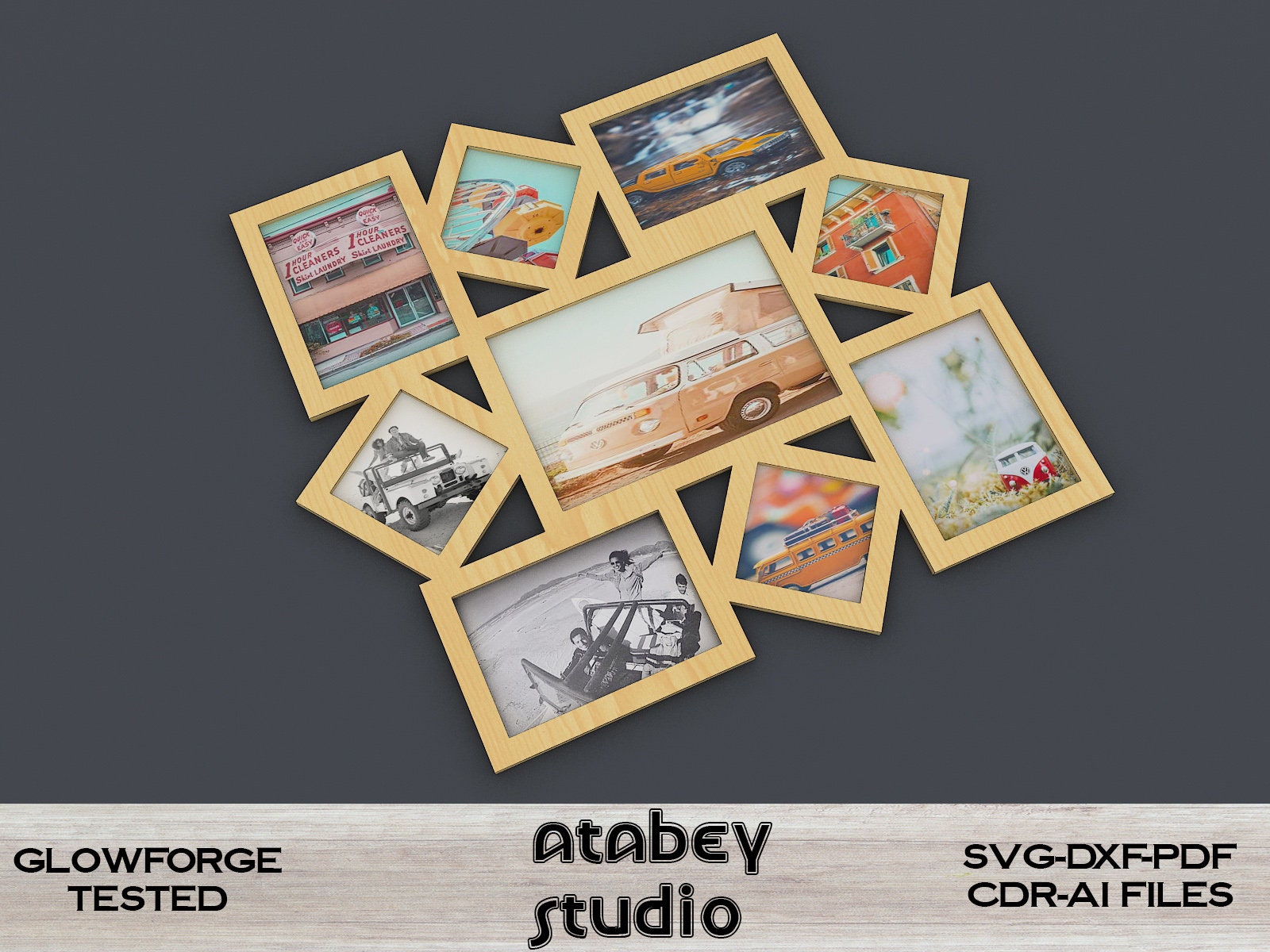 Collage Frame Svg Picture Frame Svg Dxf Cdr Fıles Glowforge - Etsy UK