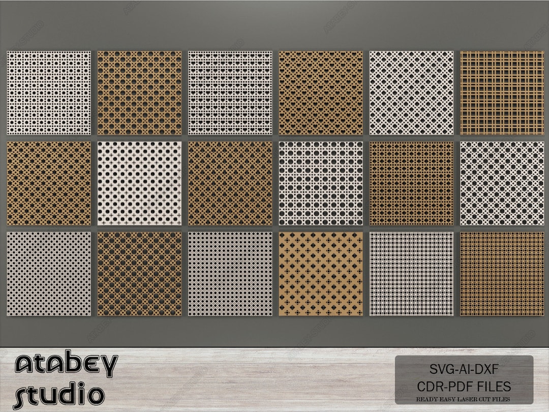 Rattan Cane Weaving Patterns - Perfect for Laser Cut Wicker and Webbing ...