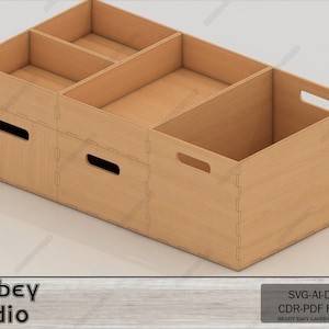 DIY Stackable Storage Boxes - Laser Cut Box Bundle for Home and Office ...