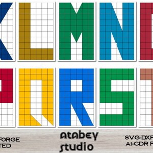 Alphabet and Numbers Quilt Pattern / 26 Letters Quilt Blocks / 0 to 9 ...