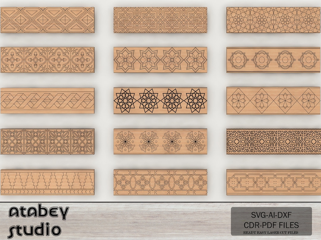 Ornamental Border Laser Cut Files - Intricate Wooden Border Engraving ...