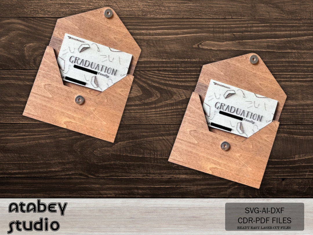 Wooden Envelope Gift Card Holder - DIY Voucher Packaging - Ideal for ...