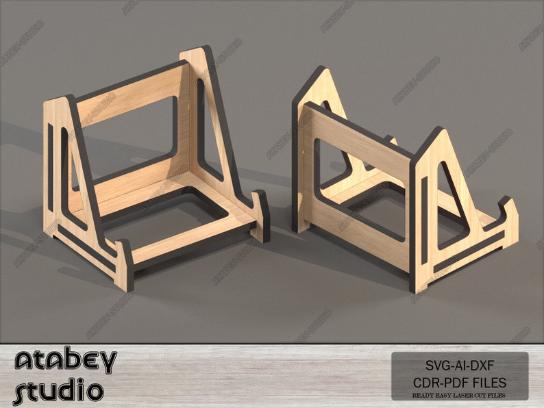 4 Sizes Easel Stand Laser Cut Files - Multipurpose Wooden Pic Display ...