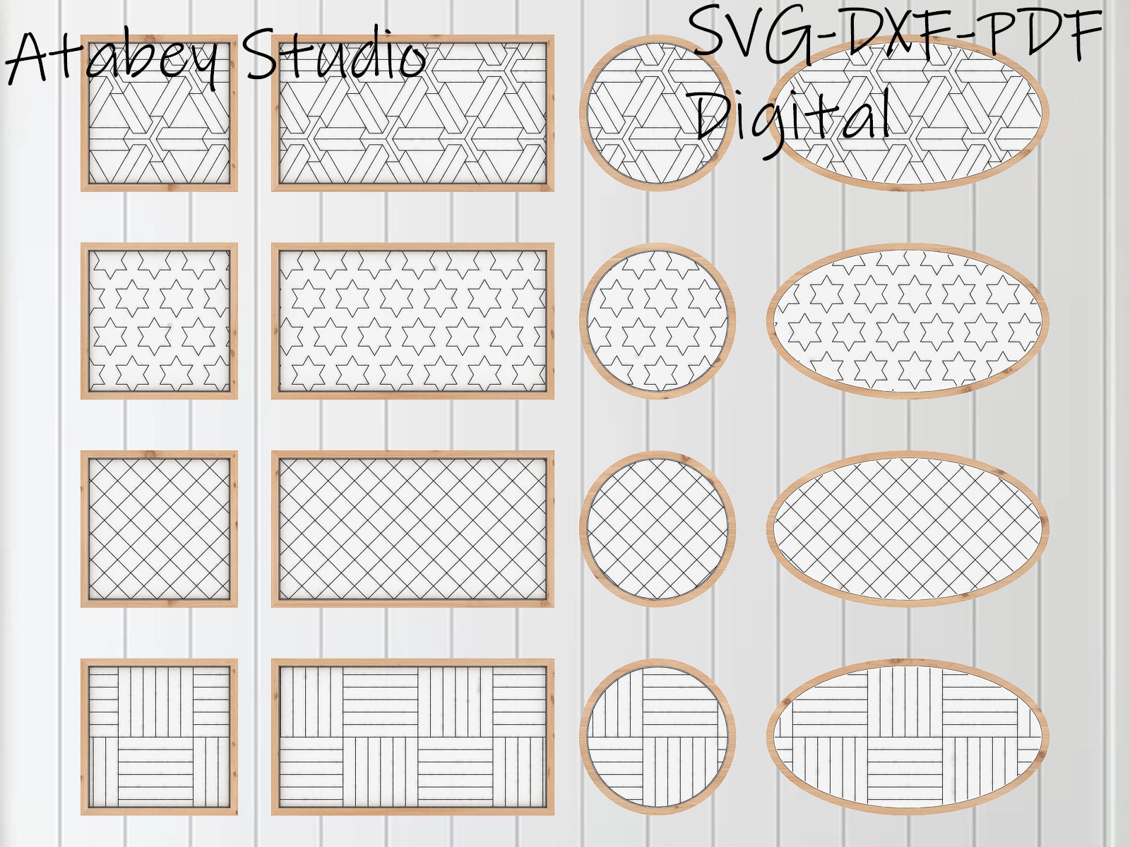 Patterns for Glowforge Svg Escher Star Diamond and Parquet - Etsy