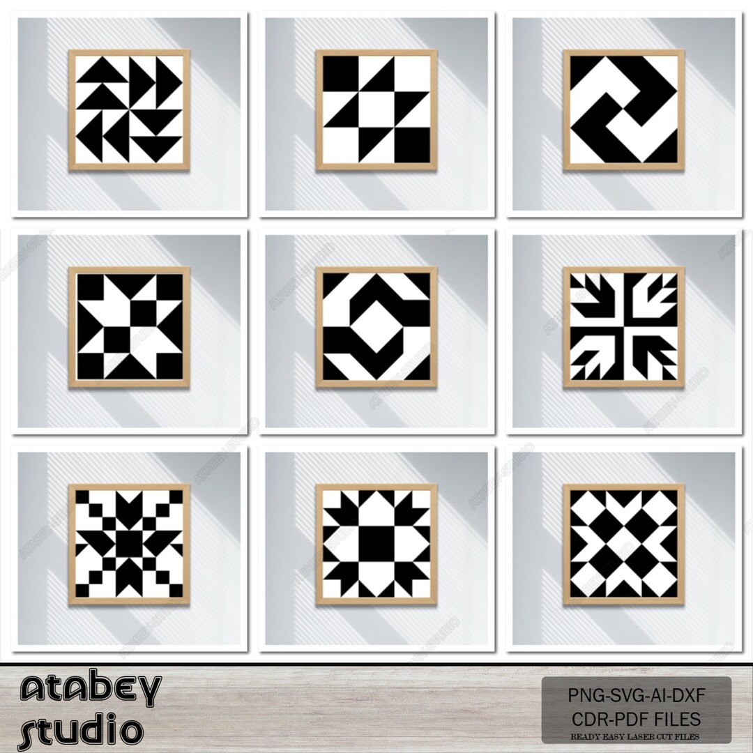 Quilt Block Pattern Collection for Laser Cutting Ready-to-use for ...