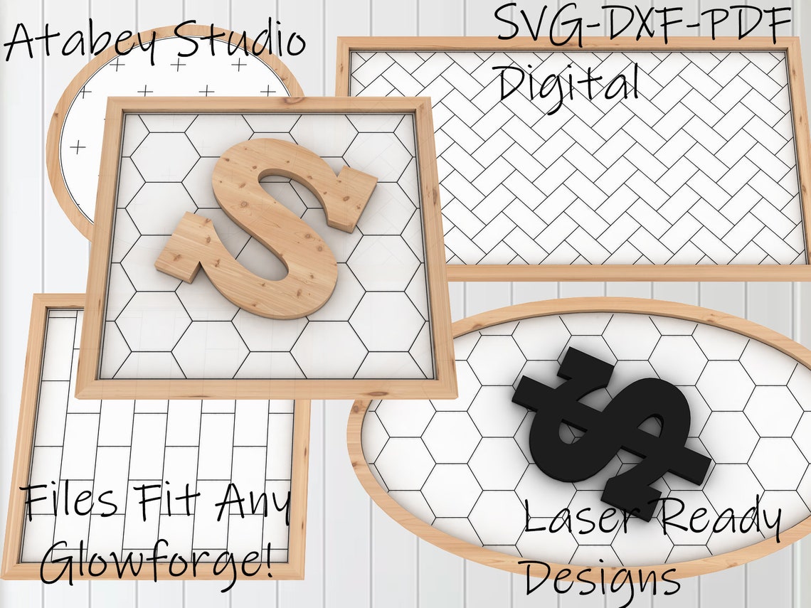 Patterns for Glowforge Svg Herringbone Subway Tile Hexagon and | Etsy