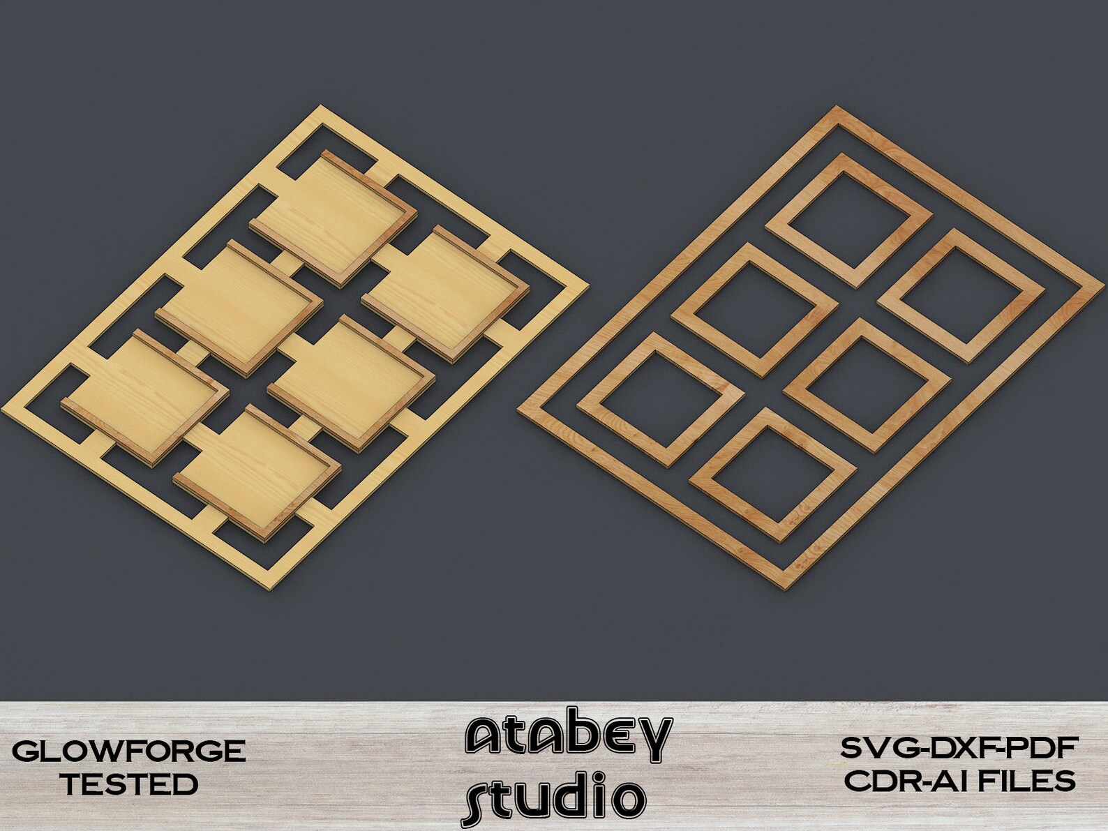 Collage Frame Svg Picture Frame Svg Dxf Cdr Fıles Glowforge - Etsy