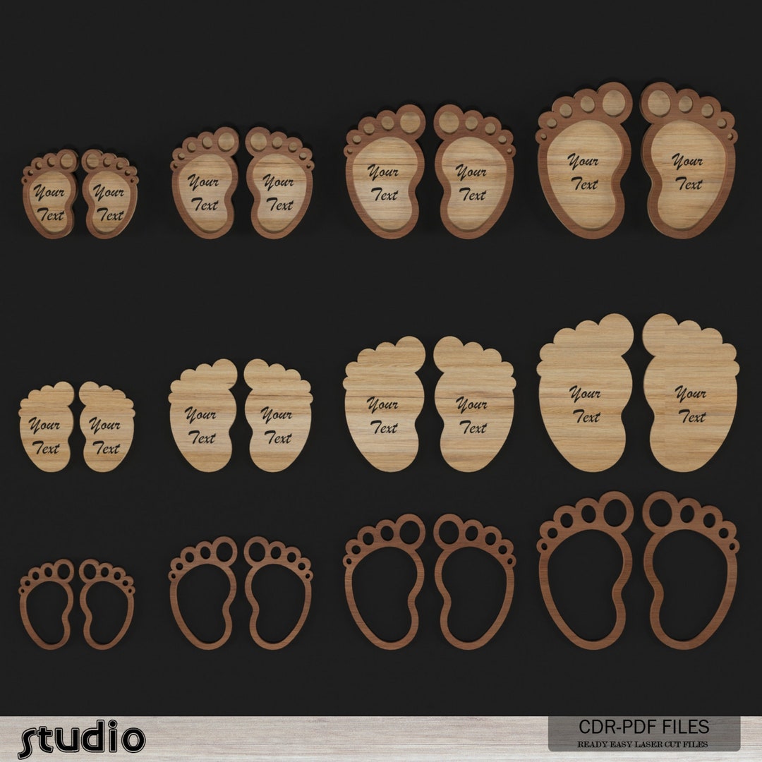 DIY Wooden Baby Foot Shapes - Perfect for Newborn Birth Decorations and ...